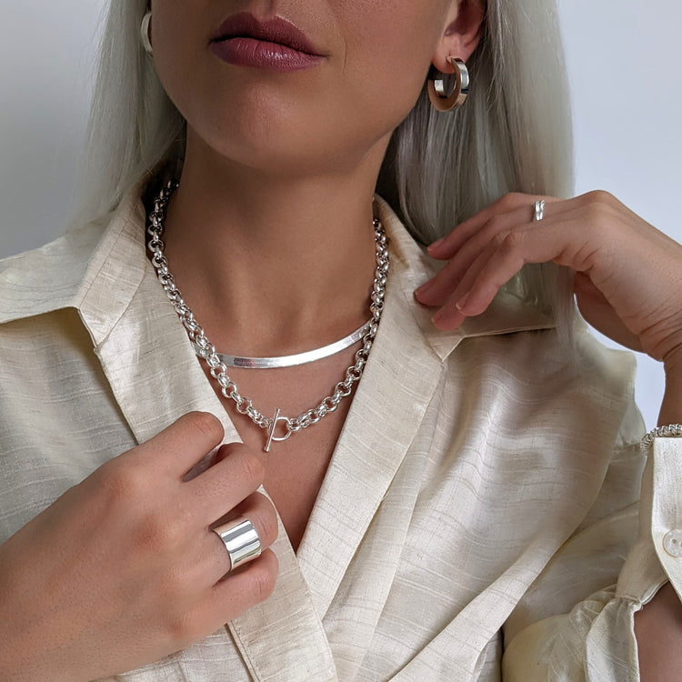 Chunky Chain Necklaces | Thick Sterling Silver Chains | Silverly