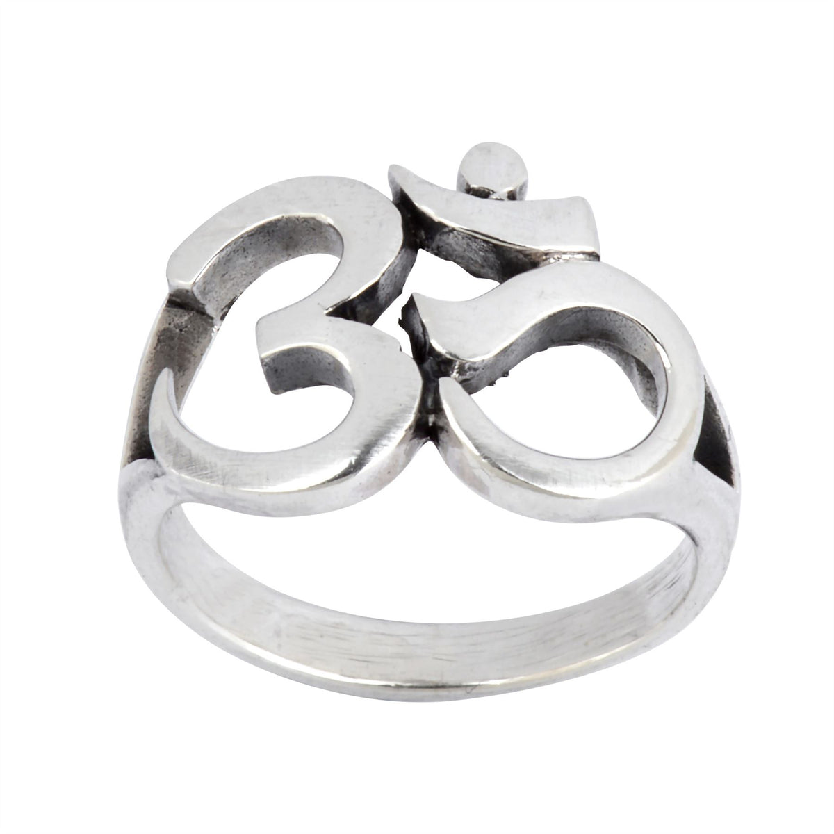 Sterling Silver Om Aum Ring | Sacred Sanskrit Jewellery | Silverly