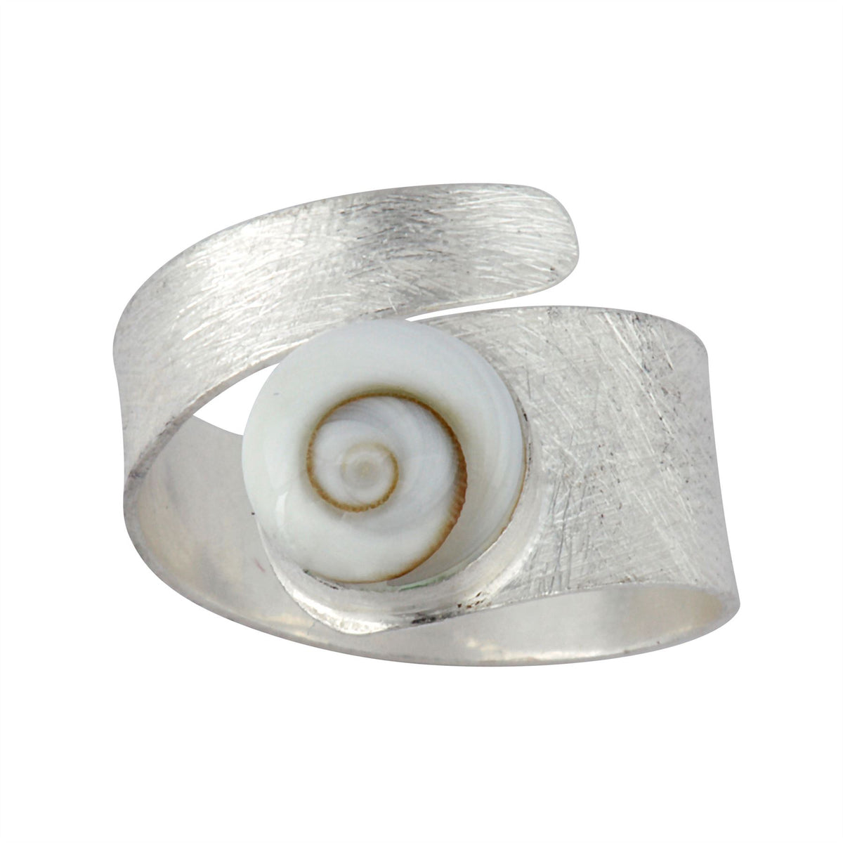 Sterling Silver Shiva Eye Shell Wrap Ring | Boho Jewellery | Silverly